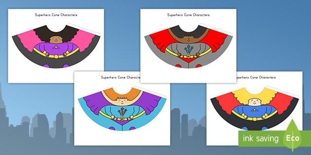 Superhero Cone Characters Craft (teacher made)