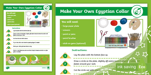 Ancient Egyptians: Make Your Own Egyptian Collar Craft