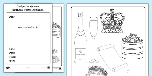 Queen's Birthday Invitations | Design Your Own | F-2