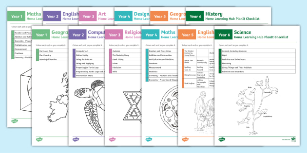 Home Learning Hub Checklist (teacher made)