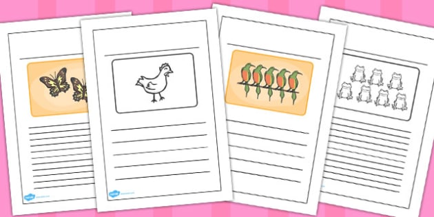 Story Black and White Lined Writing Frames to Support Teaching