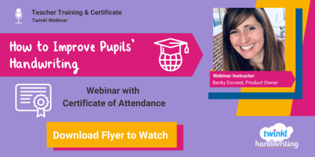 FREE! - Webinar: How to Improve Pupils' Handwriting