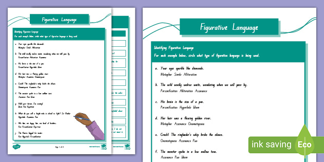 Level 3 Writing - Figurative Language Worksheet