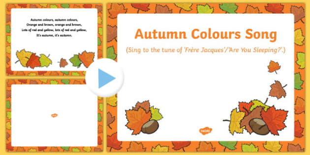 Autumn Colors Song PowerPoint