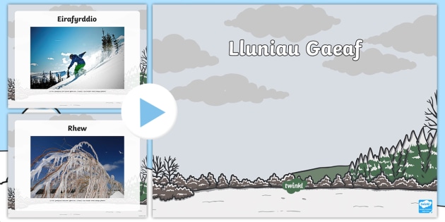 Winter Themed Photos PowerPoint Welsh