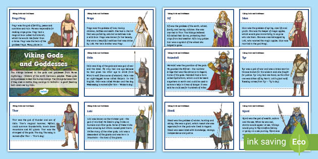 Viking Gods and Goddesses Fact Cards | Viking Gods for Kids