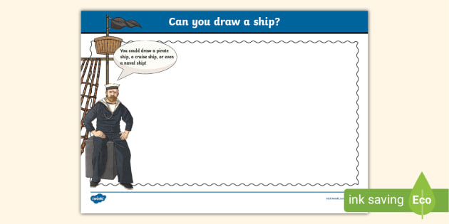 FREE! - Ship Drawing Prompt Activity (Teacher-Made)
