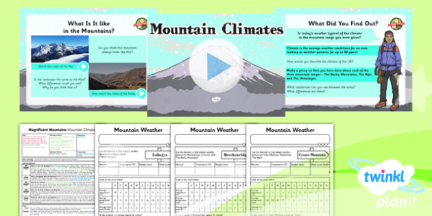Mountainous Climates Lesson Plan 5 - Year 5 Geography