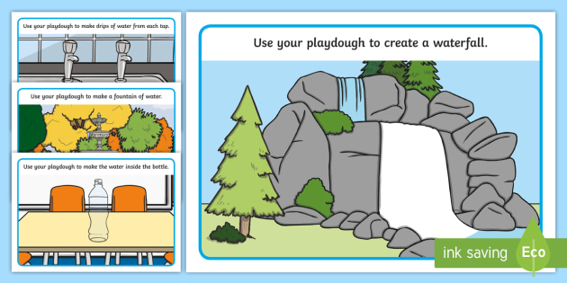 Water Everywhere Playdough Mats