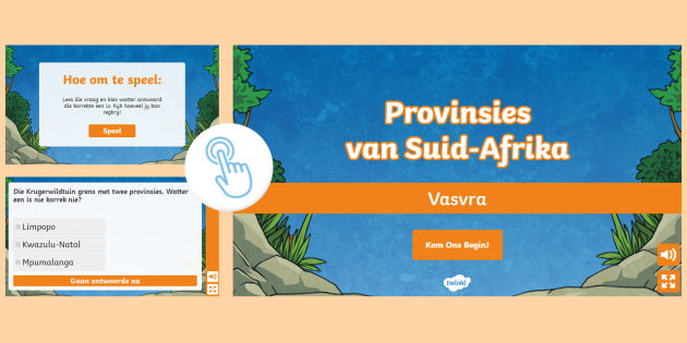 Interaktiewe Speletjie - Die Provinsies Van Suid-Afrika Inligting