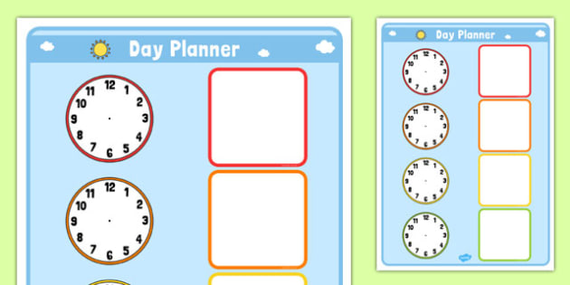 👉 Clock Day Planner (teacher made)
