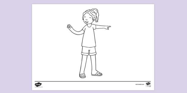 FREE! - Child Pointing Colouring Sheet | Colouring Pages