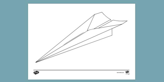 FREE! - Paper Plane Colouring | Colouring Sheet