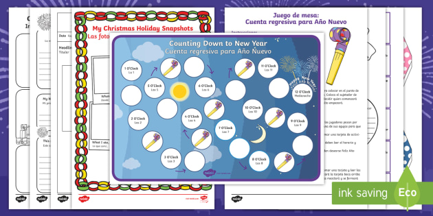 New Year's Resolution Resource Pack English/Spanish