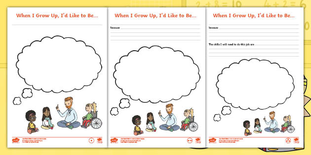Charlie the Firefighter: When I Grow Up... Differentiated Worksheets