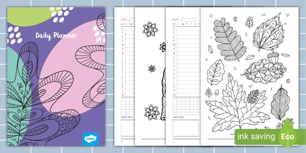 Mindfulness Colouring Daily Planner | Twinkl Busy Bees