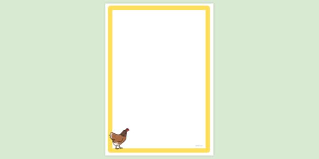 FREE! - Hen Page Border | Page Borders | Twinkl