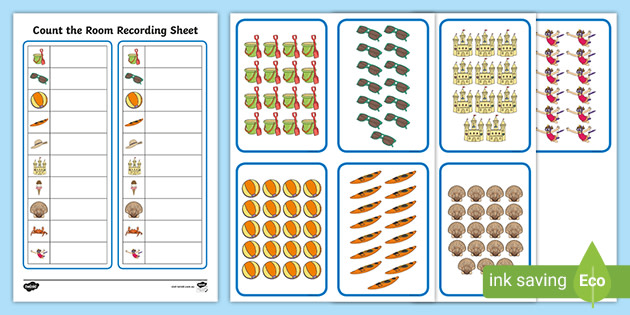 Count the Room 11-20: At the Beach Activity Pack