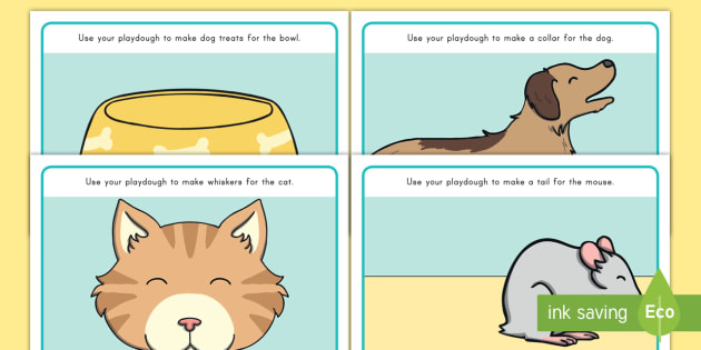 Pets Playdough Mats (teacher made)