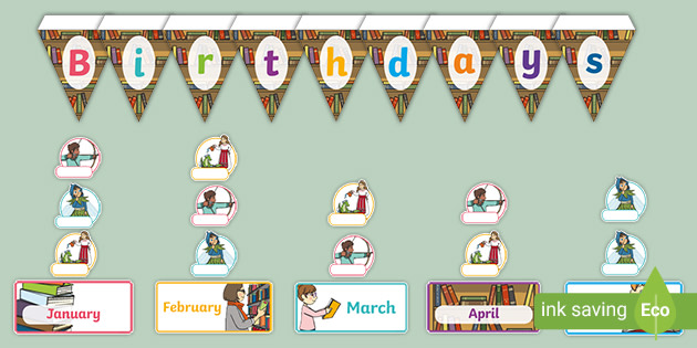 Books Birthday Display (teacher made)