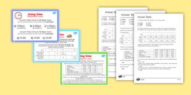 Using Time Maths Challenge Cards English/Polish - Using Time Maths ...