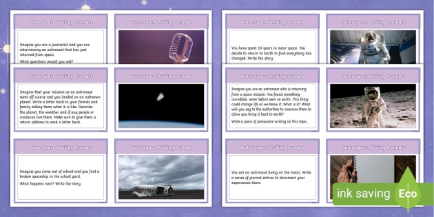 Outer Space Writing Prompts 3rd/4th Class (teacher made)