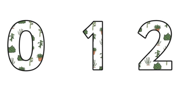 FREE! - Green Plants Display Numbers (teacher made)