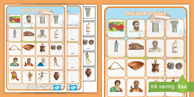 Ancient Greece Vocabulary Matching Mat