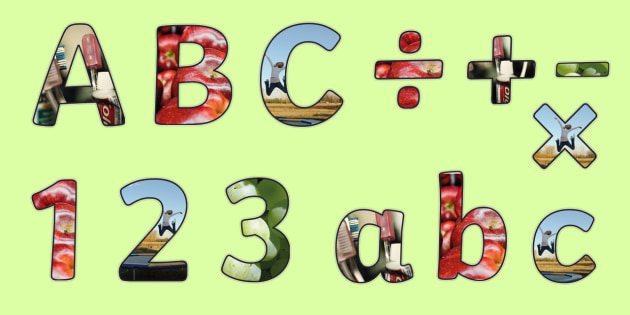 Health and Wellbeing Themed Display Letters and Numbers Pack