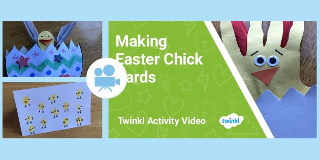 FREE! - EYFS Easter Chick Easter Cards Activity Video