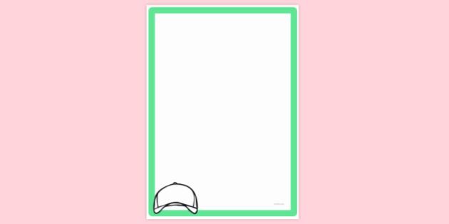FREE! - Simple Cap Outline Page Border | Page Borders | Twinkl