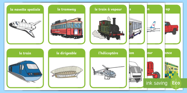 Flashcards : Transport (teacher made)