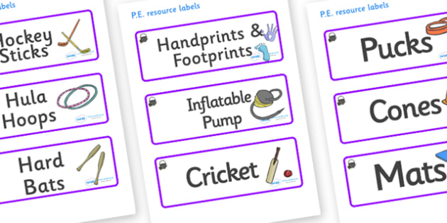Magical Themed Editable PE Resource Labels
