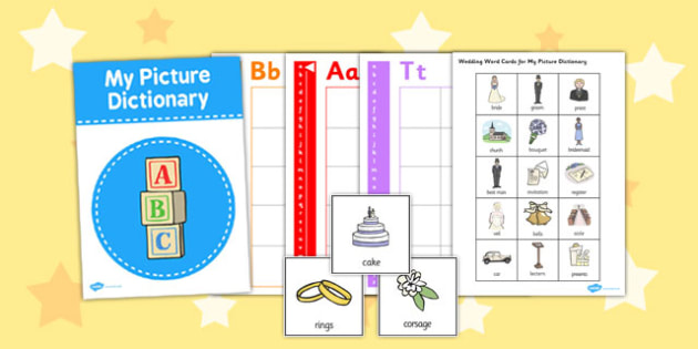 Wedding Dictionary Word Cards (teacher made)