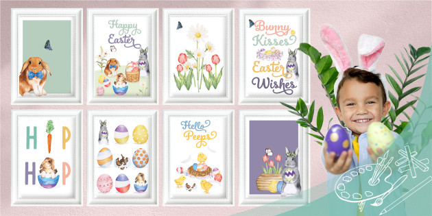 Easter Wall Art Gallery Collection Posters Pack
