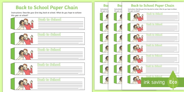 Back to School Paper Chain (teacher made)