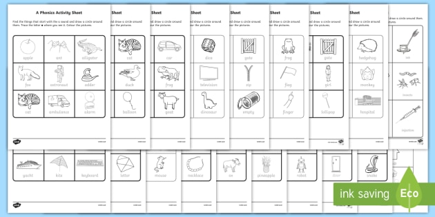 Phase 2 Phonics Activity Sheet Bumper Pack - -Irish - Republic