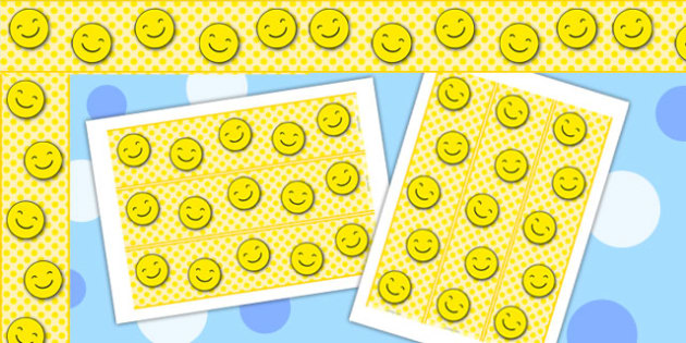 FREE! - 👉 Smiley Display Borders (teacher made)
