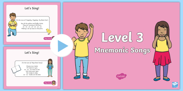 Level / Phase 3 Mnemonic Songs PowerPoint Twinkl Phonics