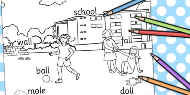 Final 'L' Sound Production Colouring Sheet (teacher made)