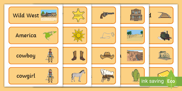 Wild West Word Cards (teacher made)