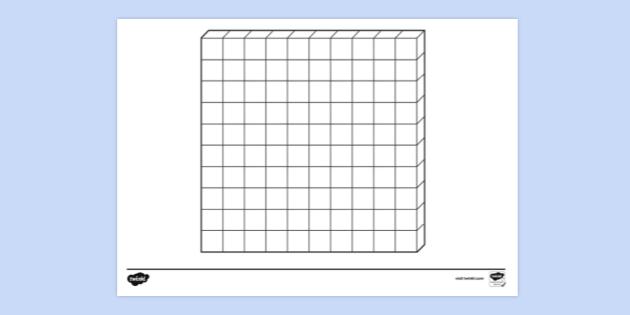 FREE! - Dienes 100 Square Colouring Sheet | Colouring Sheets
