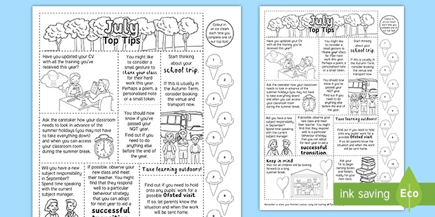 July NQT Top Tips (teacher made)