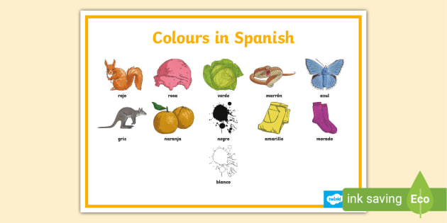 👉 Colours in Spanish Word Mat (teacher made)