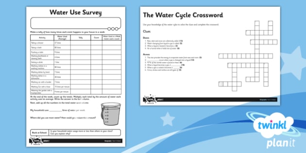 Geography: Water Year 4 Home Learning Tasks (teacher made)