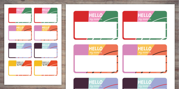 80s Name Tags | Twinkl Party (teacher made)