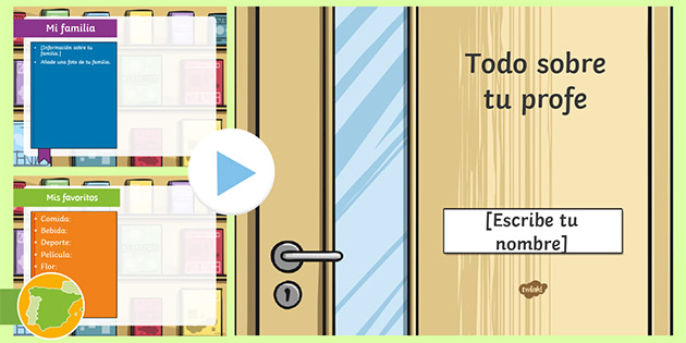 Presentación editable: Conoce a tu profesor/a