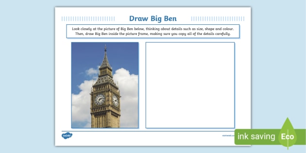 Draw Big Ben Art Activity,Big Ben (teacher made)