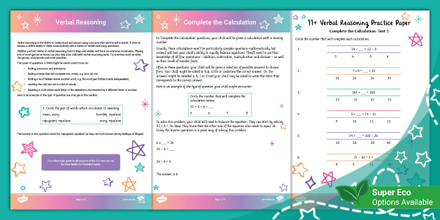 11 Plus Practice Paper • Twinkl.com.au