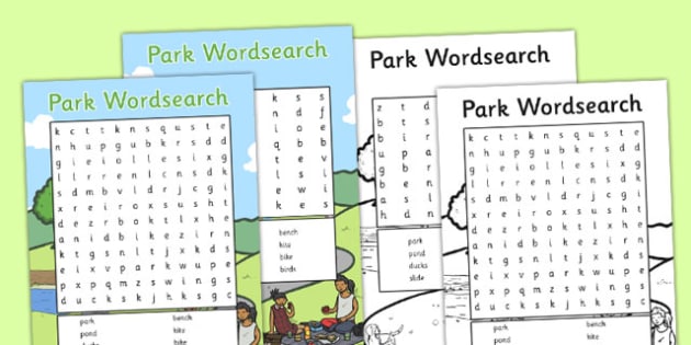 Park Wordsearch (teacher made)
